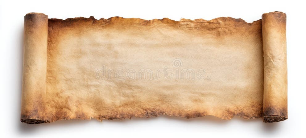 The Ancient Scroll with Rustic Edges and Blank Surface for Creative Use ...