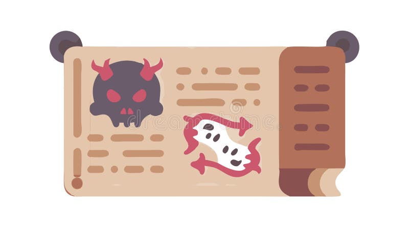 Ancient Scroll with Symbols, Historical Documents, Vector Design ...