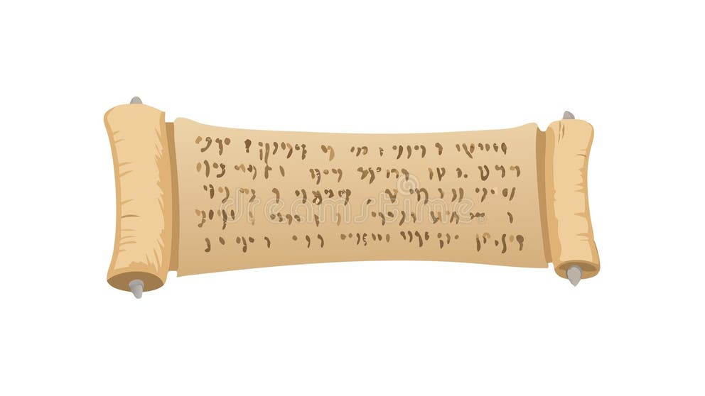 Ancient Scroll Text, Historical Document Papyrus, Vector Design ...