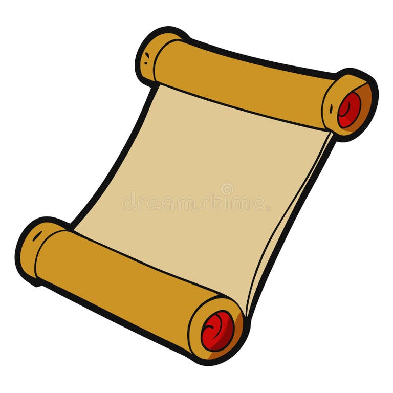 Ancient Scroll Vector Illustration for Decorative or Educational Use ...