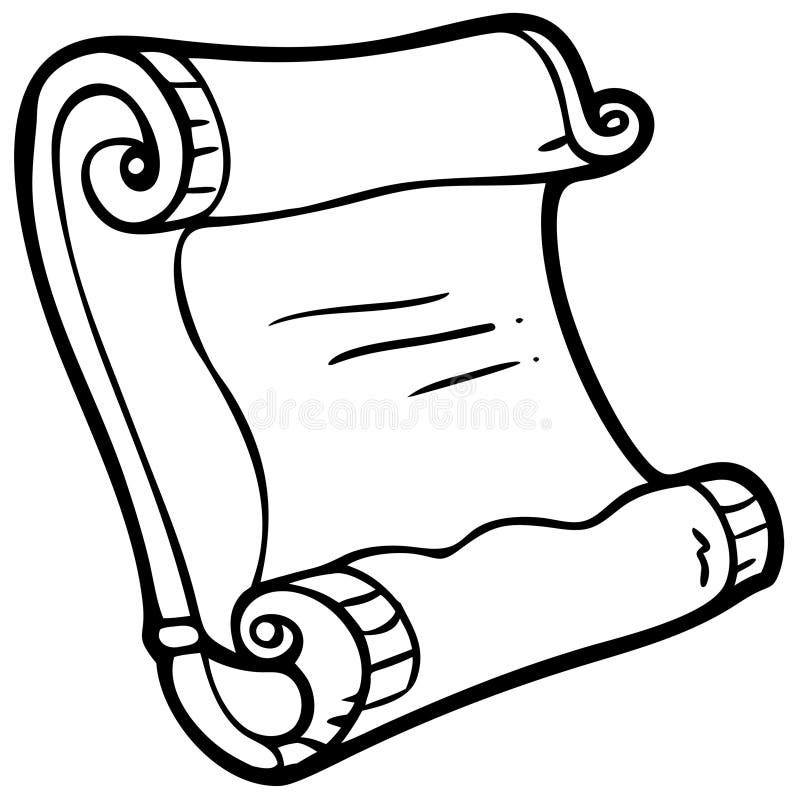 Ancient Scroll Vector Illustration Vintage Document Design Element for ...