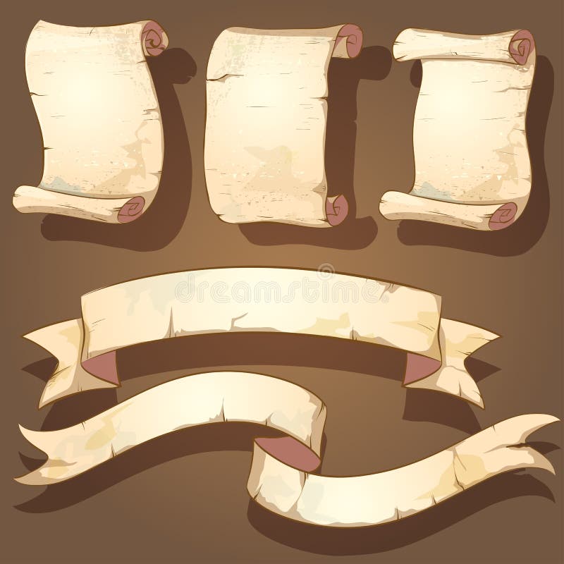 Ancient scrolls stock vector. Illustration of dirty, document - 35046330