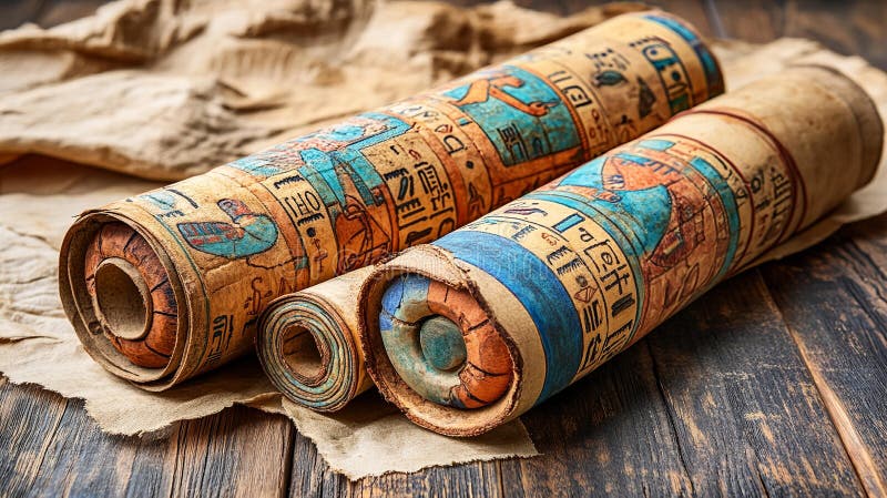 Ancient Scrolls with Text and Religious Hymns, History, Science and ...