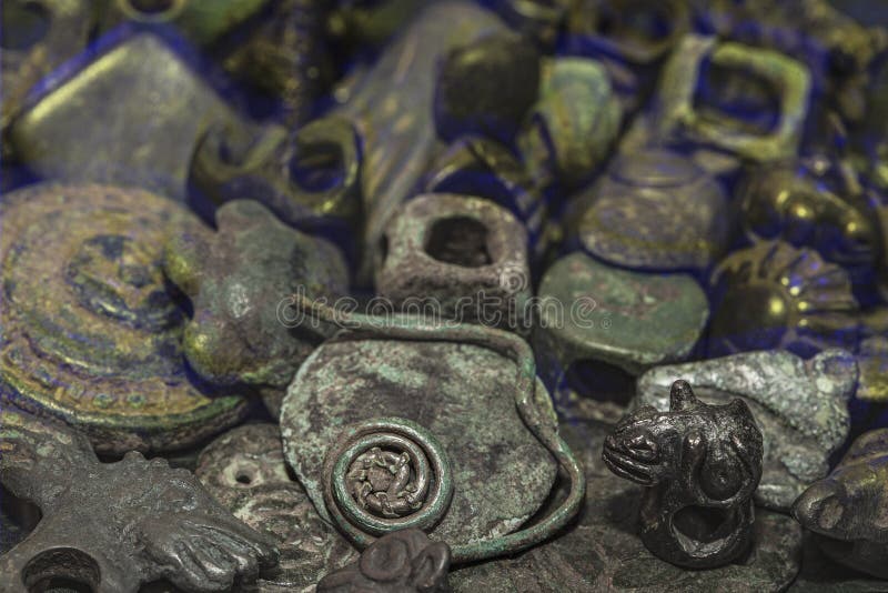 Ancient Scythian Bronze Objects of the Scythians.Anaglyph Effect Stock ...