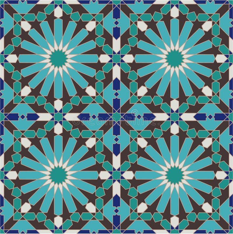 Ancient Seamless Morocco Pattern Stock Illustration - Illustration of ...