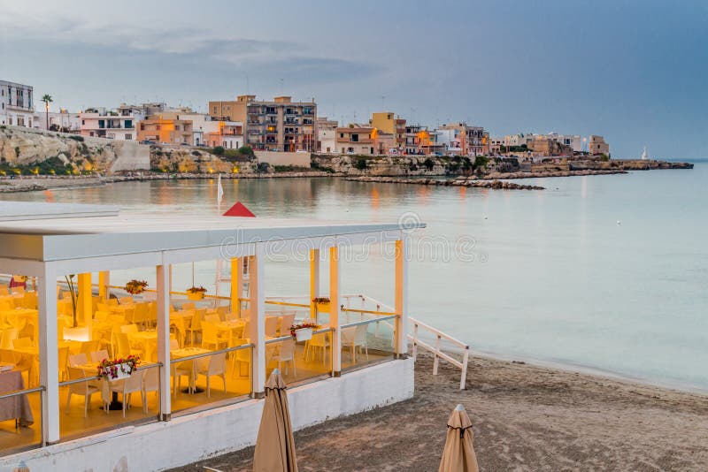 Ancient Seaside Town on the Coast of Apulia Stock Photo - Image of ...