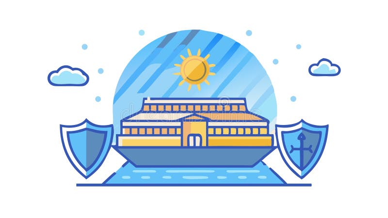 Ancient Security: Guarded Relics Protected Heritage, Vector Design ...