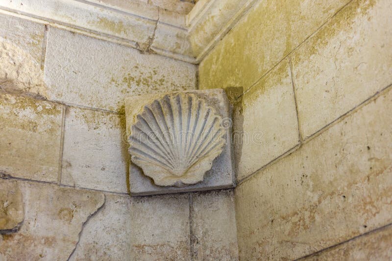Ancient Shell-shaped Sculpture Stock Photo - Image of moulding, home ...