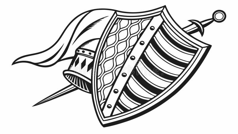 Roman Shield Coloring Page