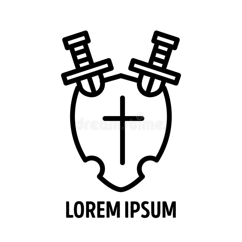 Ancient shield with emblem stock vector. Illustration of badge - 83473235