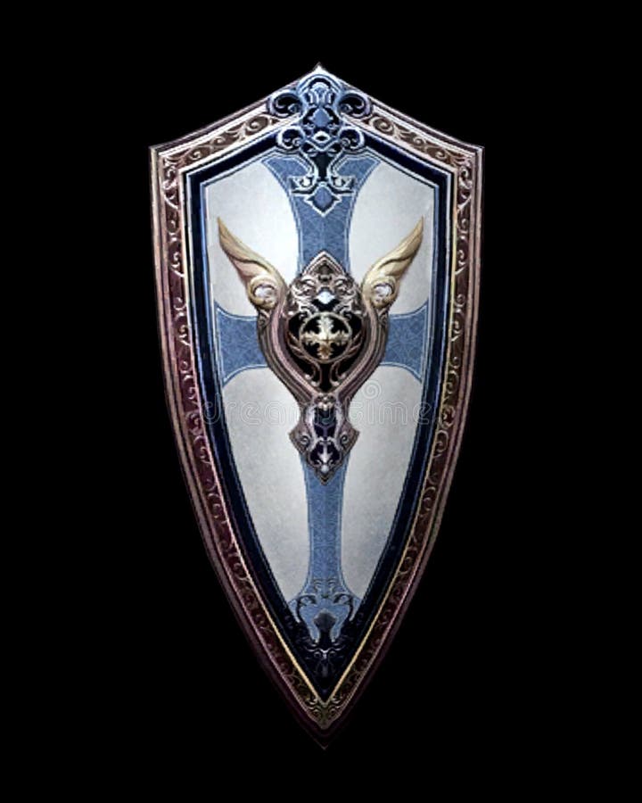 Ancient Shield Weapon for Safety in War Stock Illustration ...