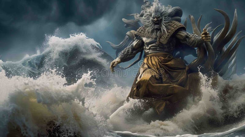 Ancient Shinto God Susanoo is the God of the Sea and Storms Stock ...