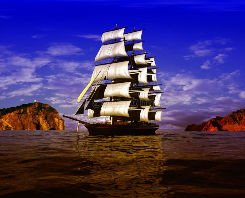 The ancient ship stock image. Image of classic, galleon - 10254169