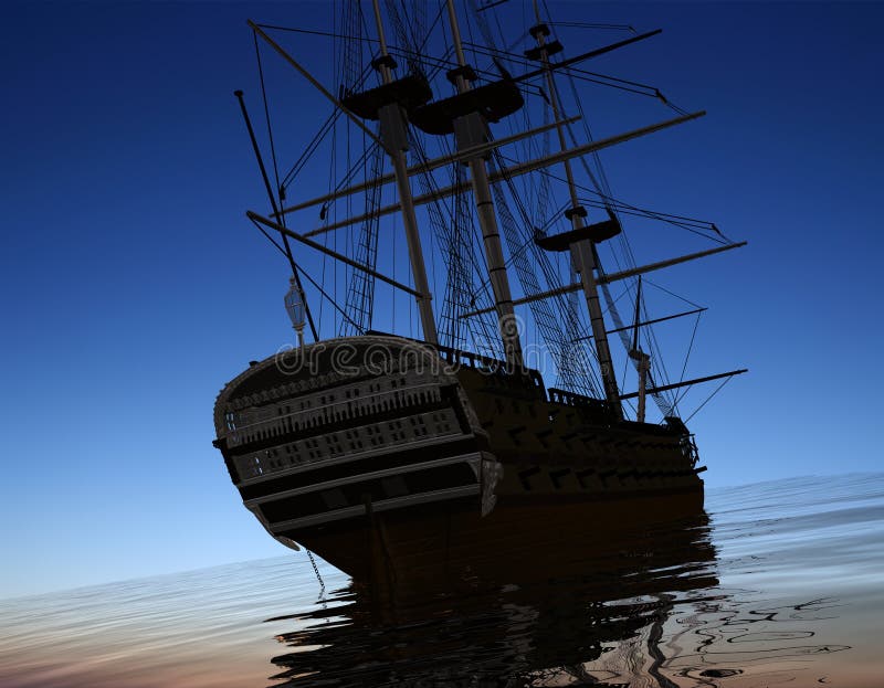 The ancient ship stock photo. Image of frigate, schooner - 10567860