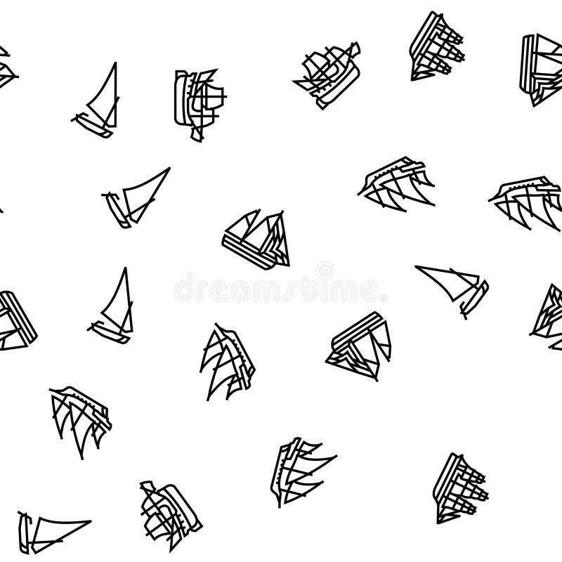 Ancient Ship Maritime Vessel Seamless Pattern Vector Stock Vector ...