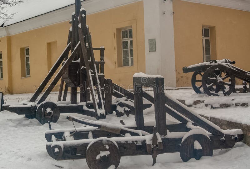 Ancient Siege Machines and Weapon Stock Image - Image of medieval, cold ...