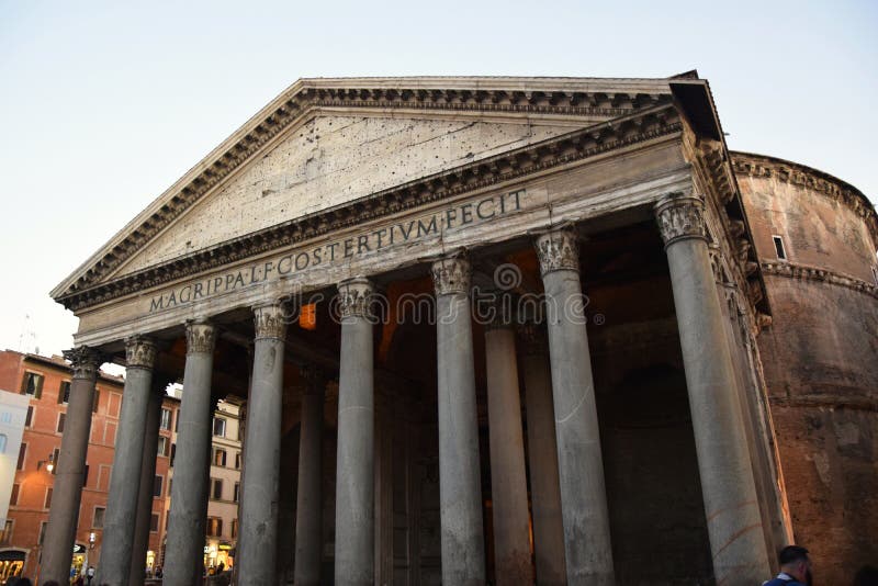 Pantheon in Rome, Italy stock image. Image of column - 200176547
