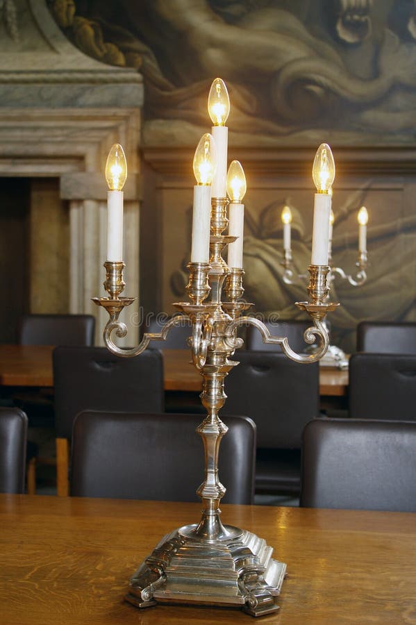 Ancient Silver Candlestick. Picture Image: 14331678