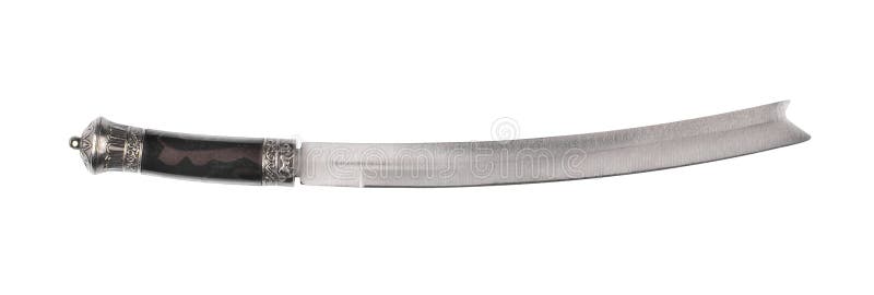 Ancient Slashing Sword Isolated on White Stock Image - Image of slash ...