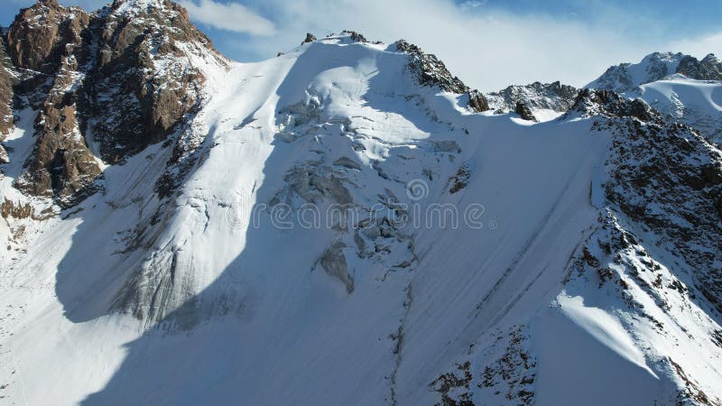 An Ancient Snow Glacier in the Mountains. Stock Image - Image of lake ...