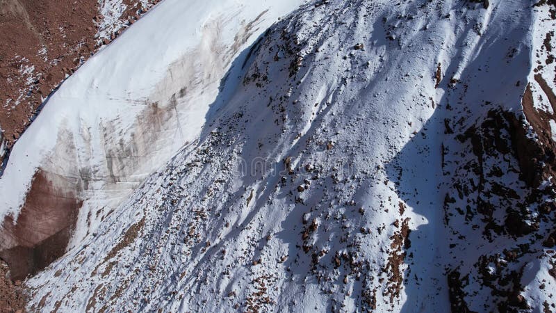 An Ancient Snow Glacier in the Mountains. Stock Footage - Video of high ...