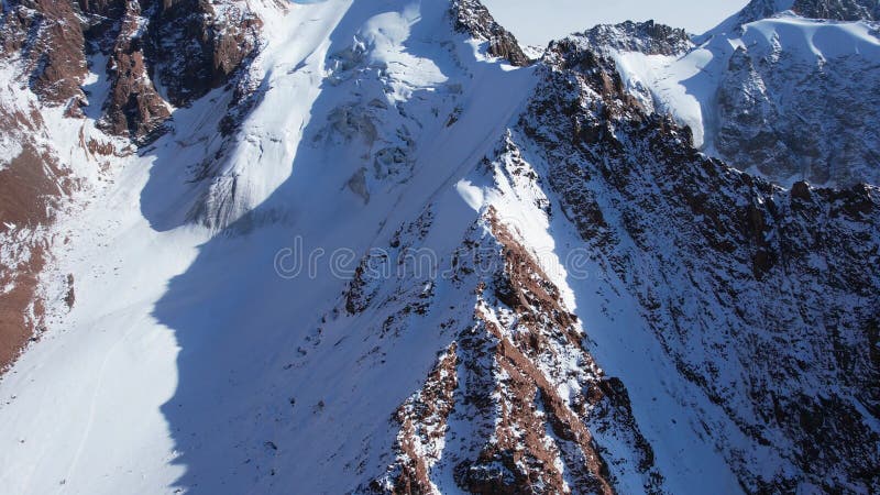 An Ancient Snow Glacier in the Mountains. Stock Footage - Video of ...