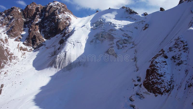 An Ancient Snow Glacier in the Mountains. Stock Footage - Video of ...