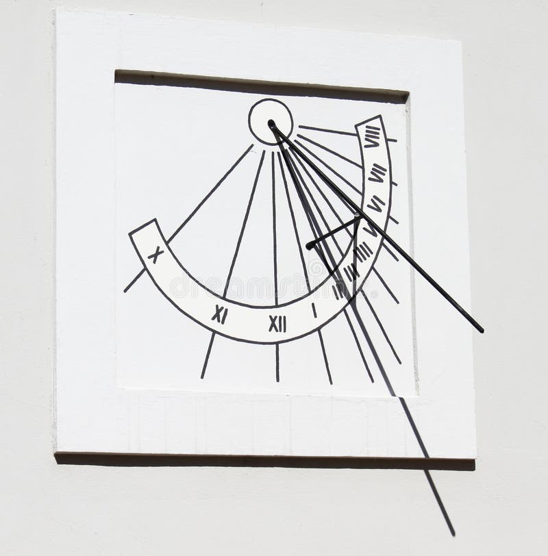 Ancient Solar Clock is Located on the Wall Stock Image - Image of ...