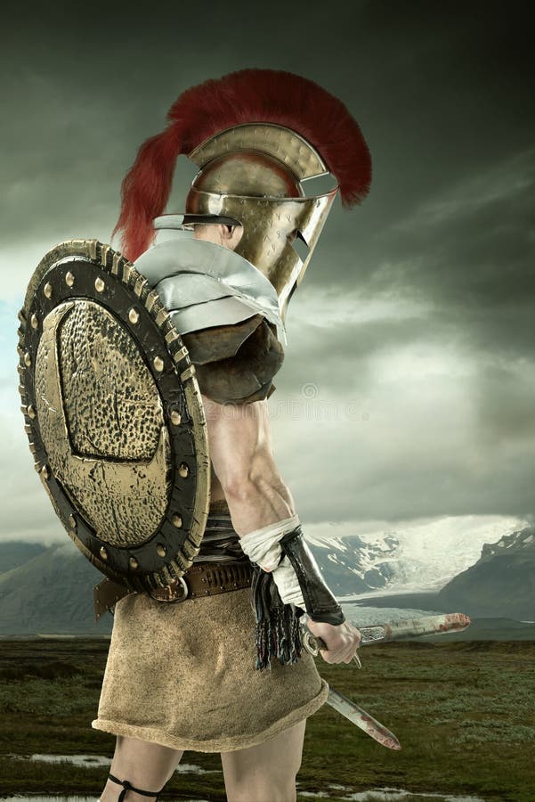 Ancient Soldier or Gladiator Stock Image - Image of fight, protector ...