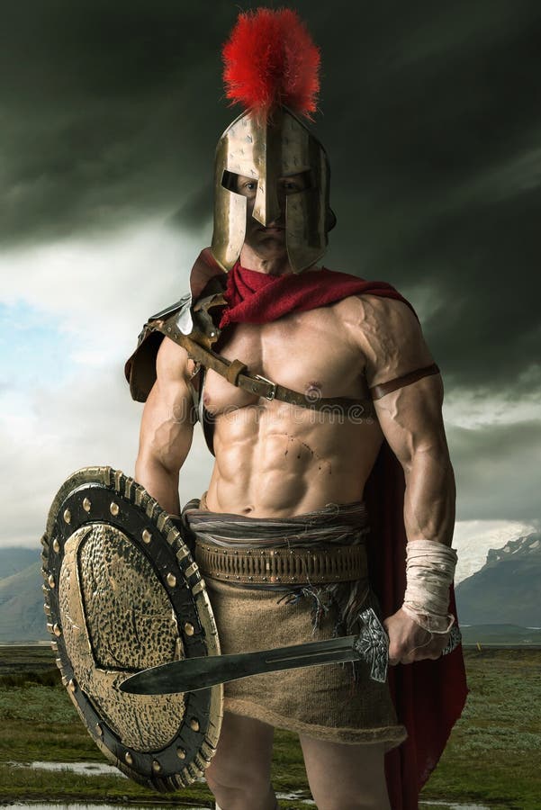 Ancient Soldier or Gladiator Stock Image - Image of arena, shield: 96555795