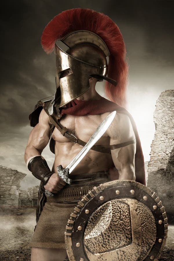 Ancient Soldier or Gladiator Stock Photo - Image of dark, circus: 96676540