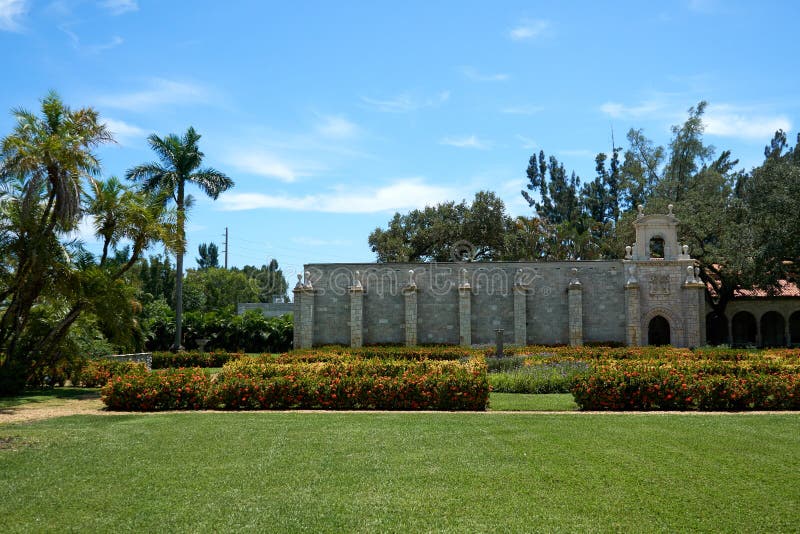 The Ancient Spanish Monastery in Miami Stock Photo - Image of america ...