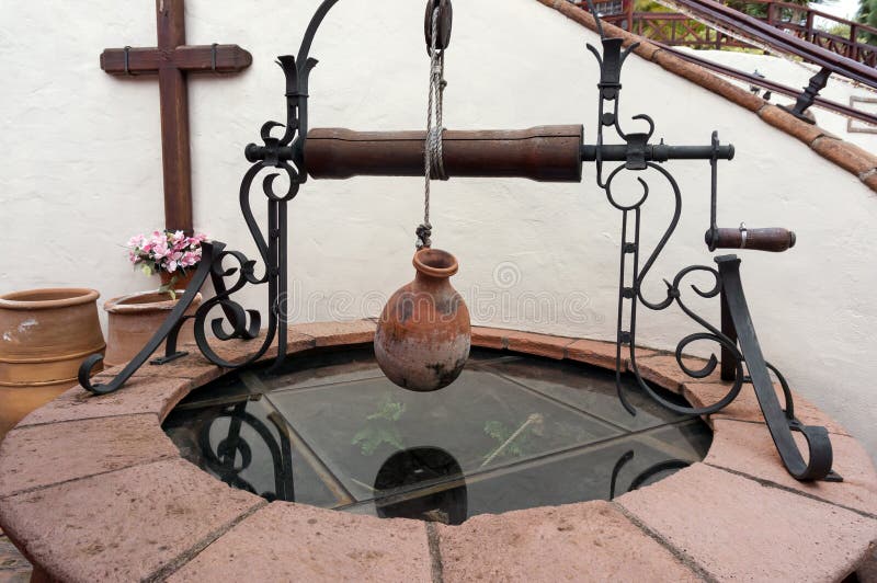 Winch and well stock photo. Image of medieval, water - 19967282