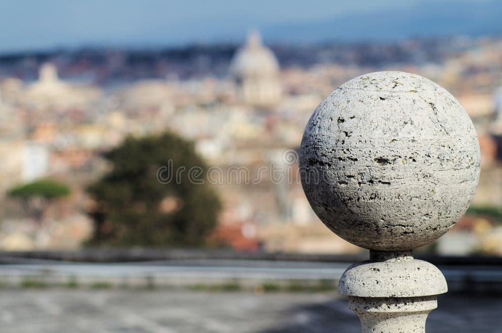 Ancient sphere in rome stock photo. Image of outdoor - 196116580