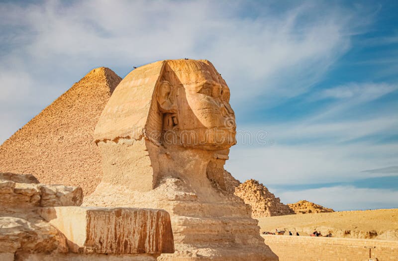Ancient Sphinx and Pyramids, Symbol of Egypt Stock Photo - Image of ...