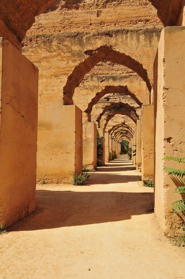 Morrocan stables in Meknes stock photo. Image of arab - 13302138