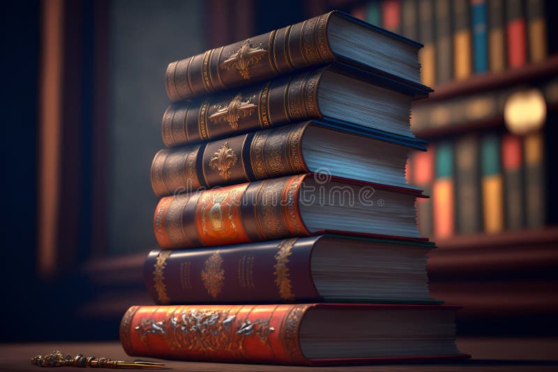 An Ancient Stack of Law Academic Books for Education, Representing the ...