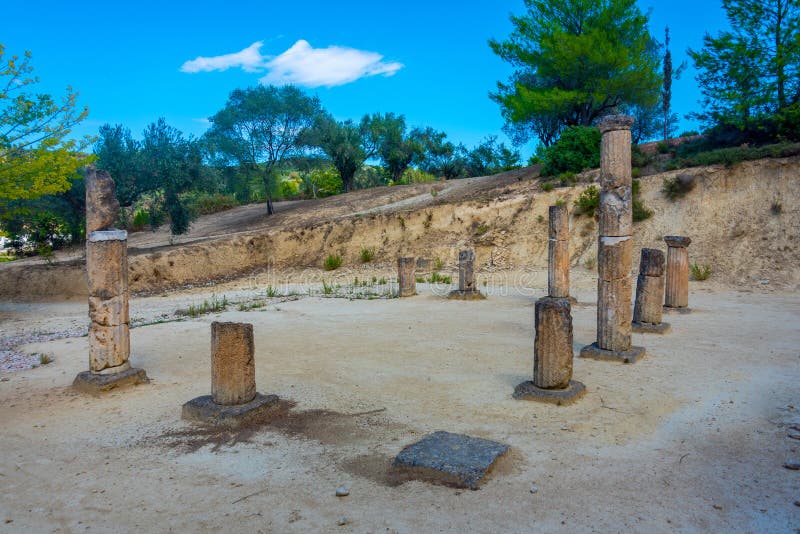 Ancient Stadium of Nemea in Greece Stock Image - Image of building ...