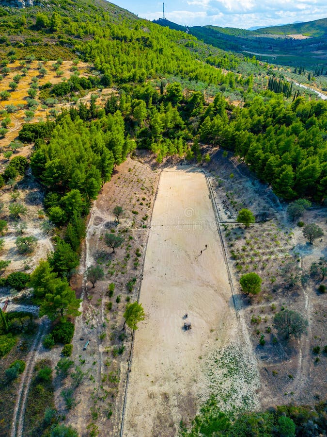 Ancient Stadium of Nemea in Greece Stock Image - Image of doric ...