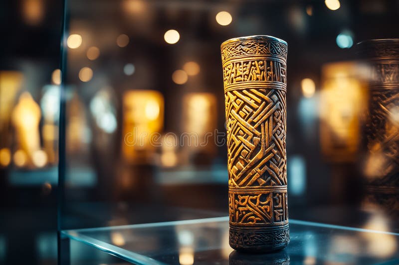 An Ancient Staff Features Detailed Runes and is Displayed Prominently ...