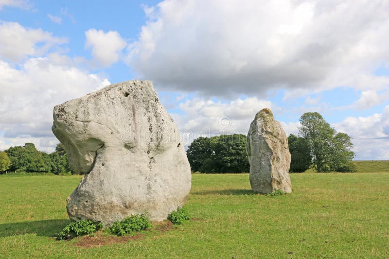 Standing Stone Circle at Avebury in Wiltshire Stock Image - Image of ...