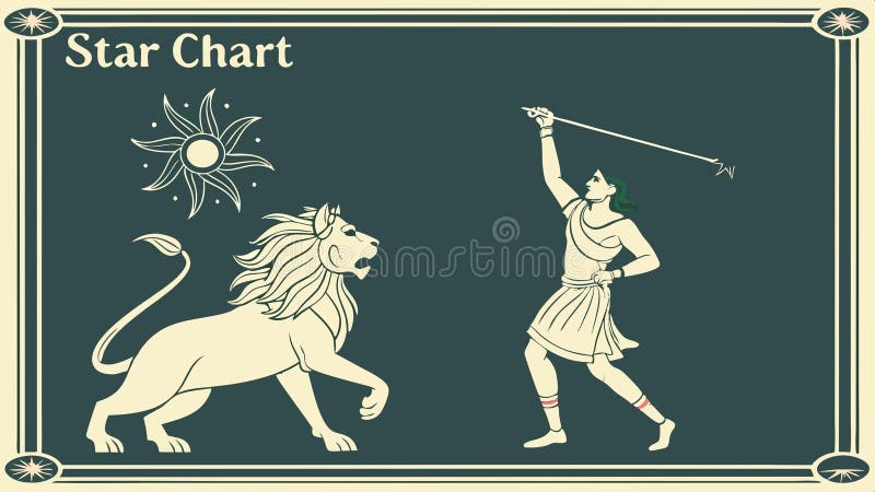 Ancient Star Chart, Celestial Map and Astrology History Design. Vector ...