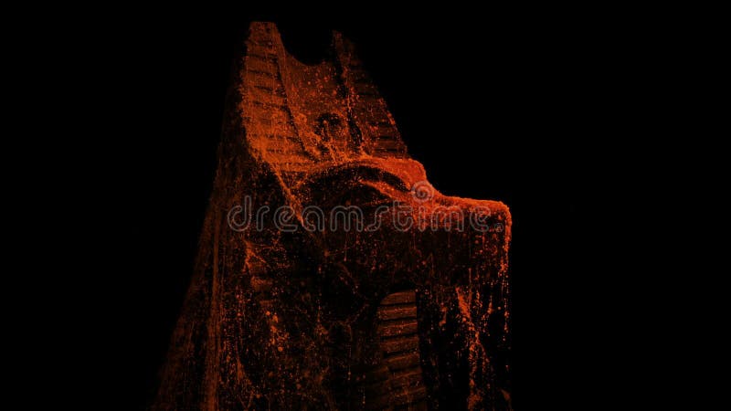 Egyptian Jackal Statue with Cobwebs in Firelight Stock Footage - Video ...
