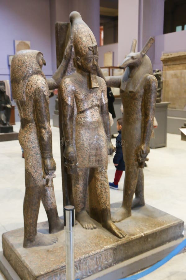 Ancient Statue - Egyptian Museum Editorial Stock Photo - Image of ...