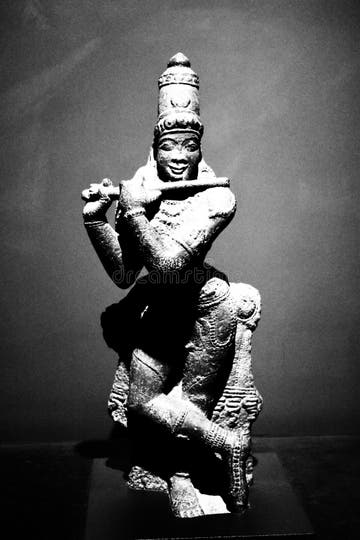 An Ancient Statue of Lord Krishna Stock Photo - Image of krishna, lord ...