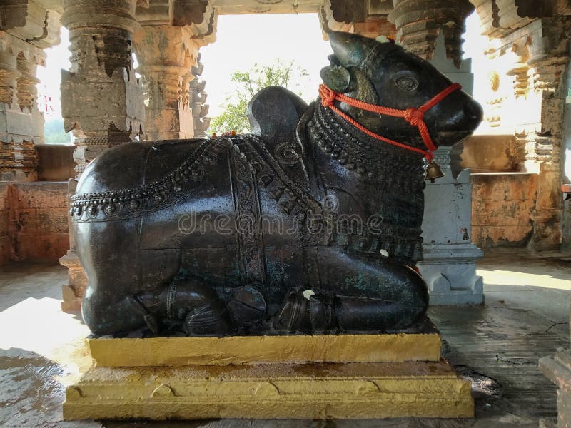 Statue of Nandi(Bull) Hindu Religious Symbol at Khajuraho Editorial ...