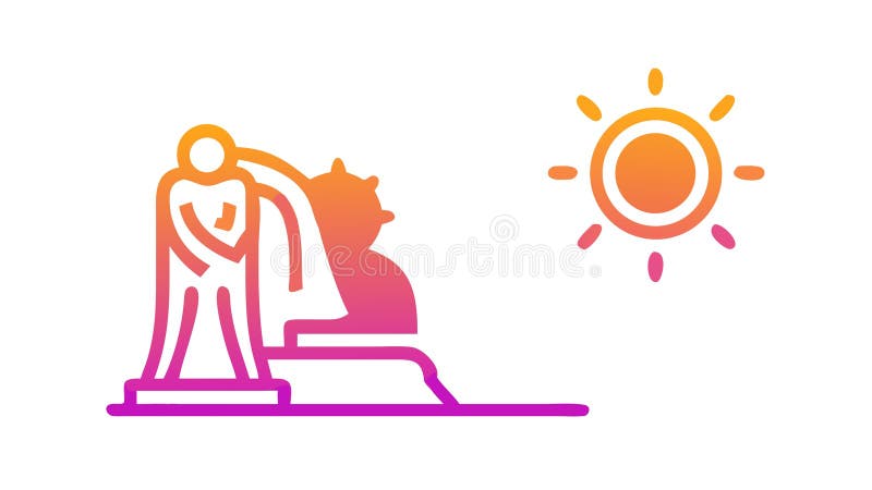 Ancient Statue and Sun, Historical Wisdom, Vector Design Generative AI ...