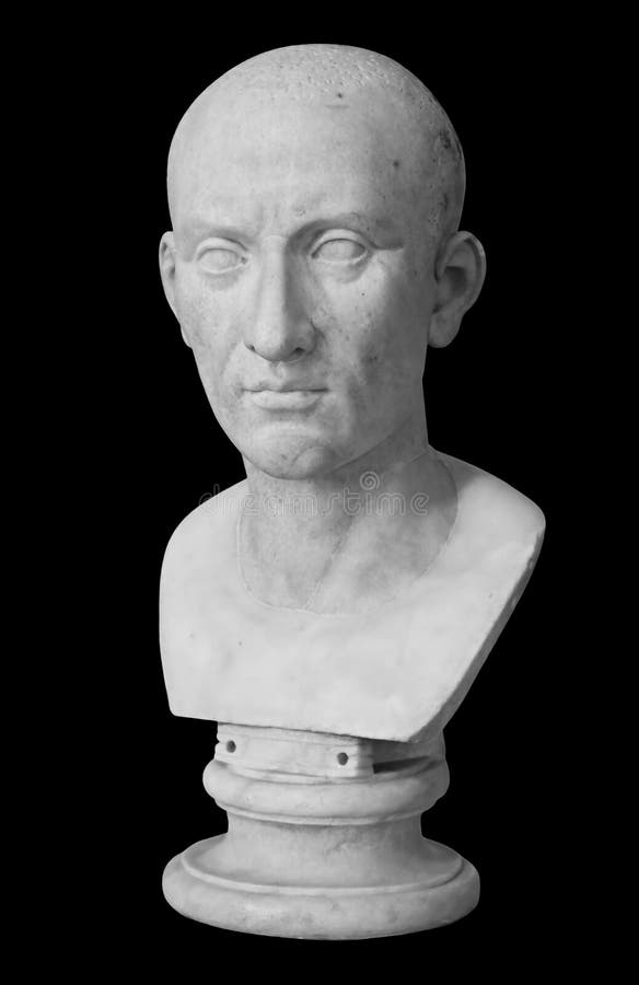 Ancient Statue of Unknown Roman Citizen. Head Sculpture Isolated on ...