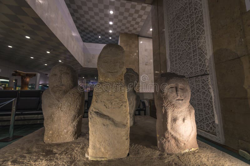Ancient Statues Inside the Museum of History of Uzbekistan Stock Photo ...
