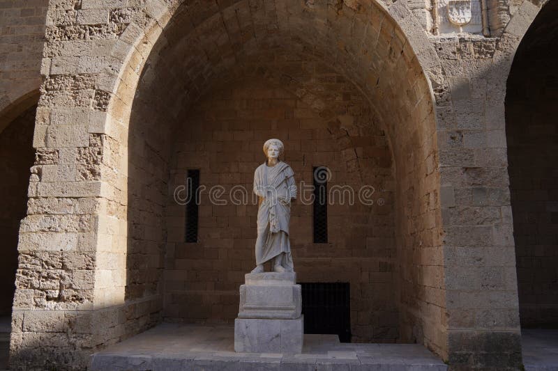 Ancient Statues at the Palace of the Grand Master of the Knights in ...